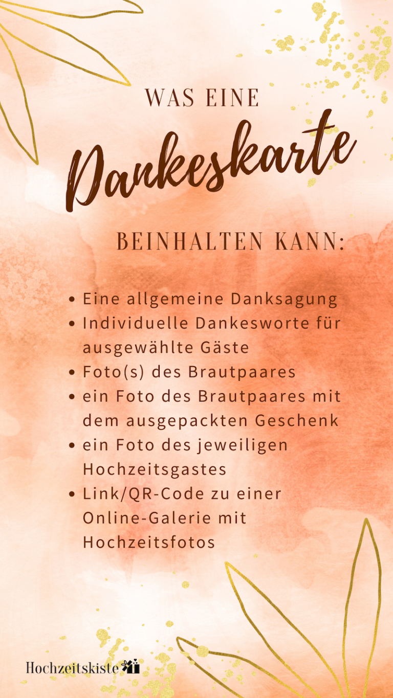 Dankeskarten zur Hochzeit: Die 6 wichtigsten Fragen - Hochzeitskiste